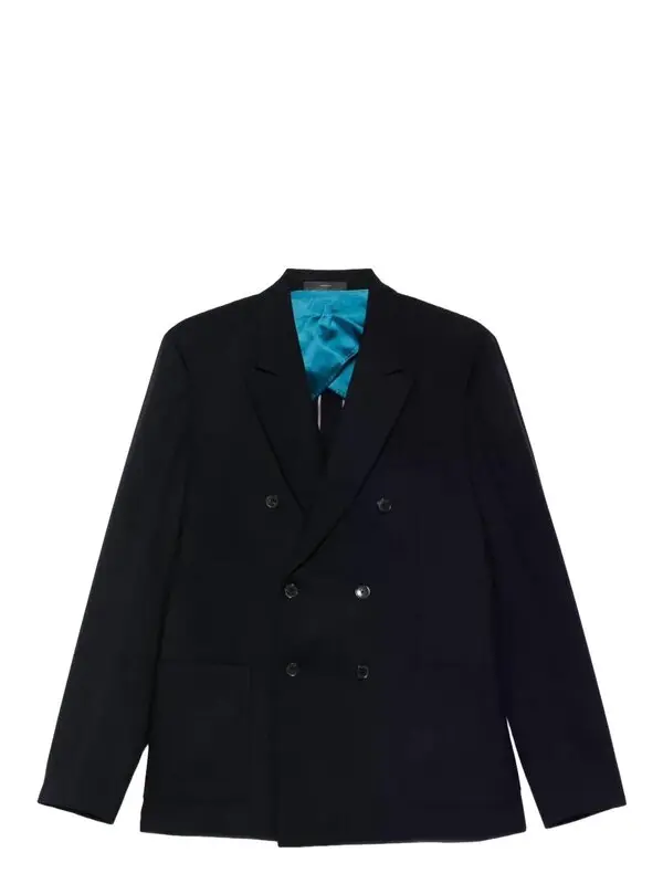 Paul Smith Double-breasted Patch-pocket Blazer - Blue