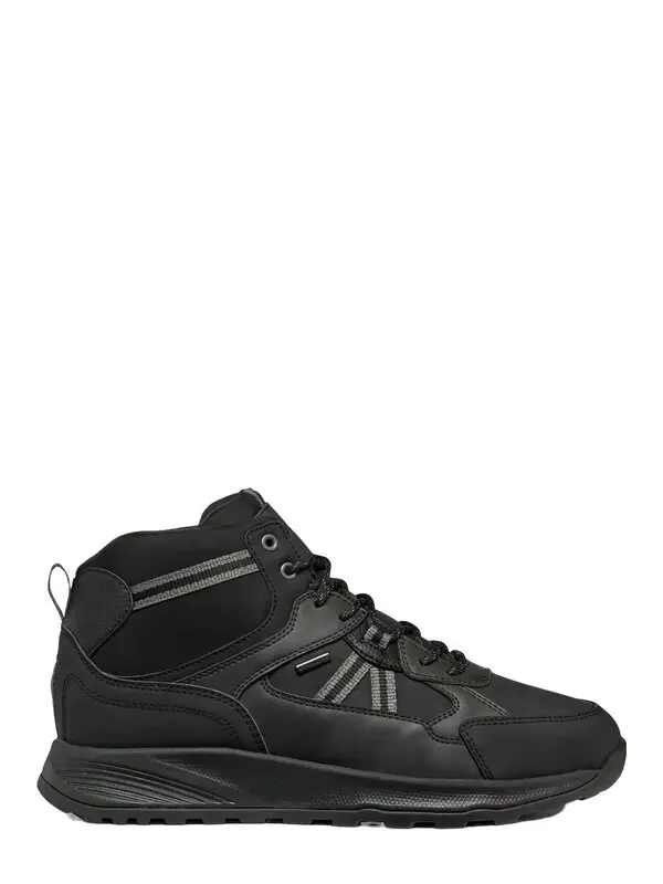 Geox Terrestre Lace-up Panelled Boots - Black