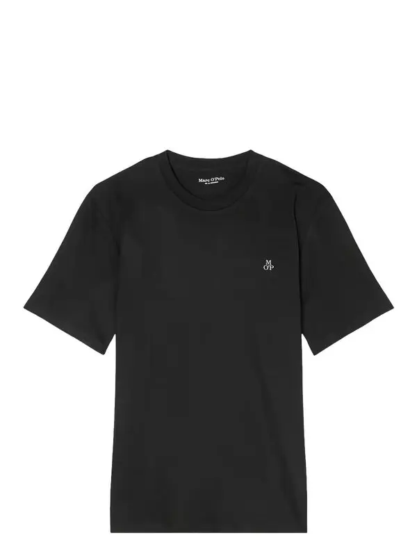 Marc O'polo Logo-embroidered T-shirt - Black