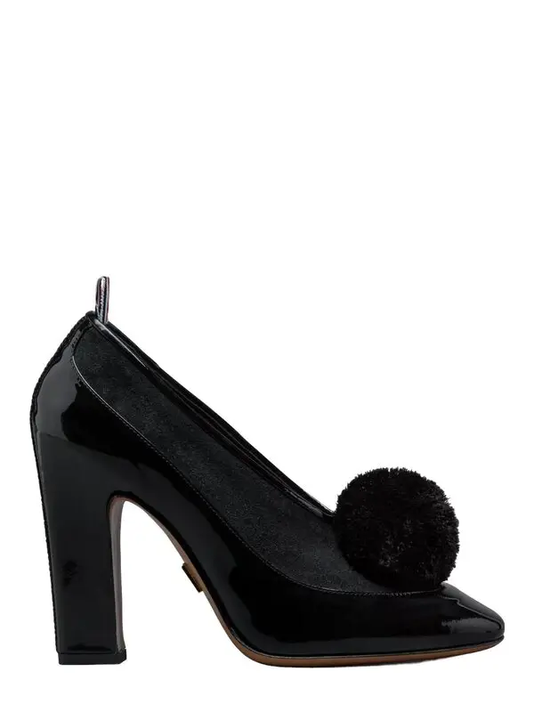 Thom Browne 90mm Pom-pom Opera Pumps - Black
