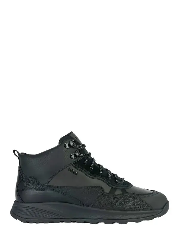 Geox Lace-up Leather Boots - Black