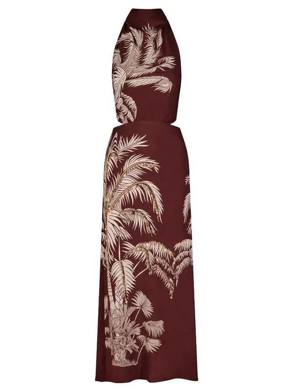 Johanna Ortiz Encanto Invernal Midi Dress - Brown
