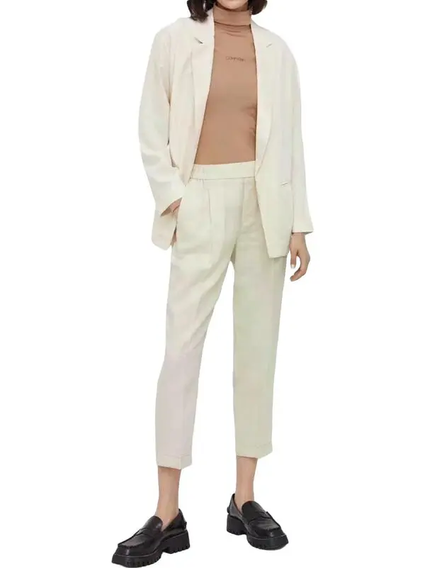 Sisley Lapel-collar Open-front Blazer - Neutrals