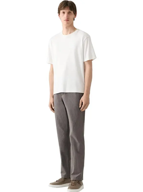 Theory Leather Low-top Sneakers - Earl Grey/optic