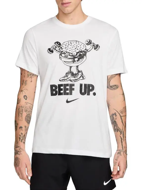 Nike Dri-fit Beef Up Graphic T-shirt - White