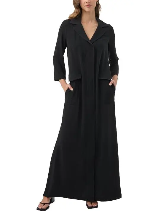 Trina Turk Annecy Long Sleeve Maxi Dress - Black