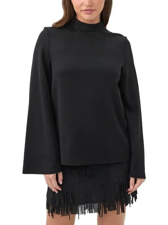 Trina Turk Duma High Neck Ponte Top - Black