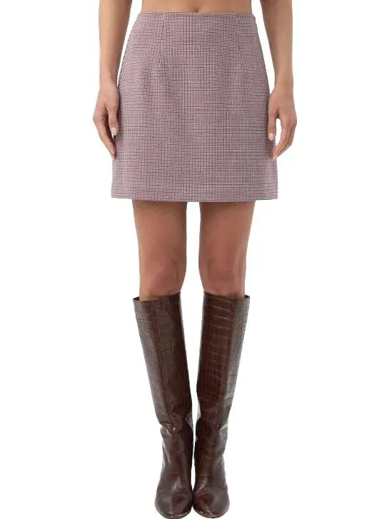 Trina Turk High-rise Houndstooth Mini Skirt - Multi