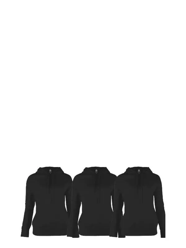 BENBEN 3-pack Slim Cut Pullover Fleece Hoodie - Black/black/black