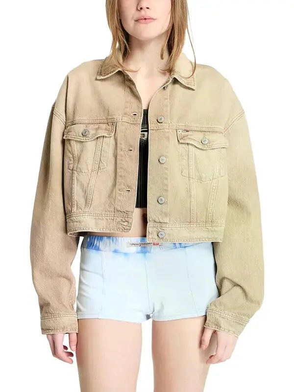 Tommy Hilfiger Cotton Cropped Jacket - Neutrals
