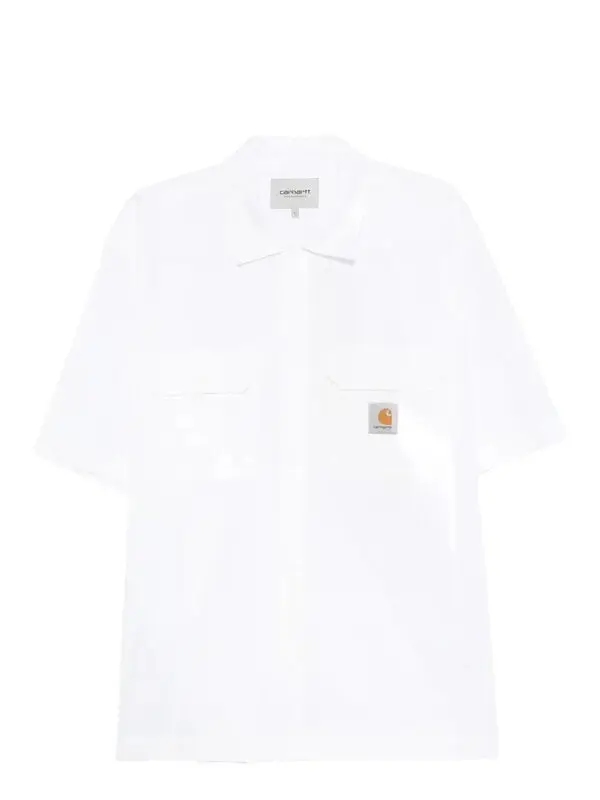 Carhartt Work In Progress S/s Craft Pocket-detail Short-sleeve Shirt - White