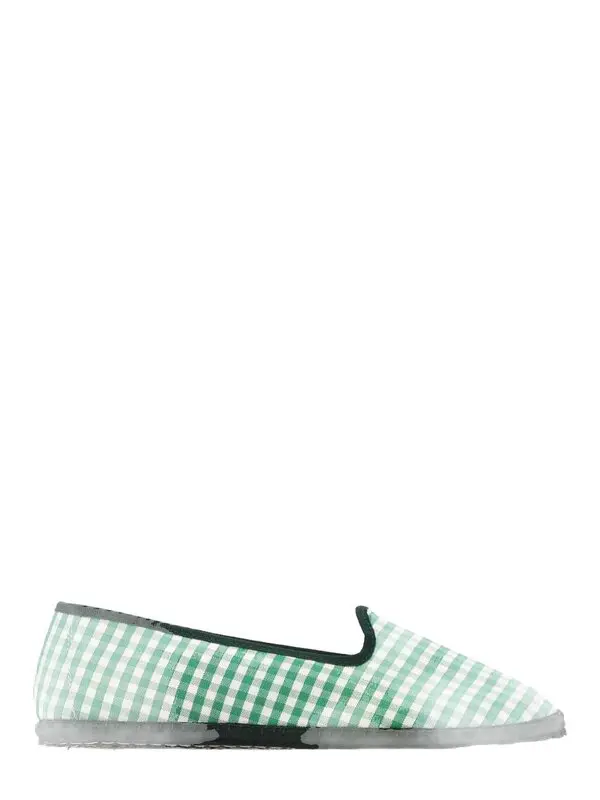 VIBI VENEZIA Gingham-check Loafers - Green