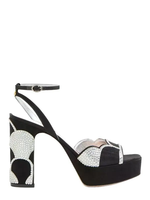 Valentino Garavani Bowow Platform Sandals - Black