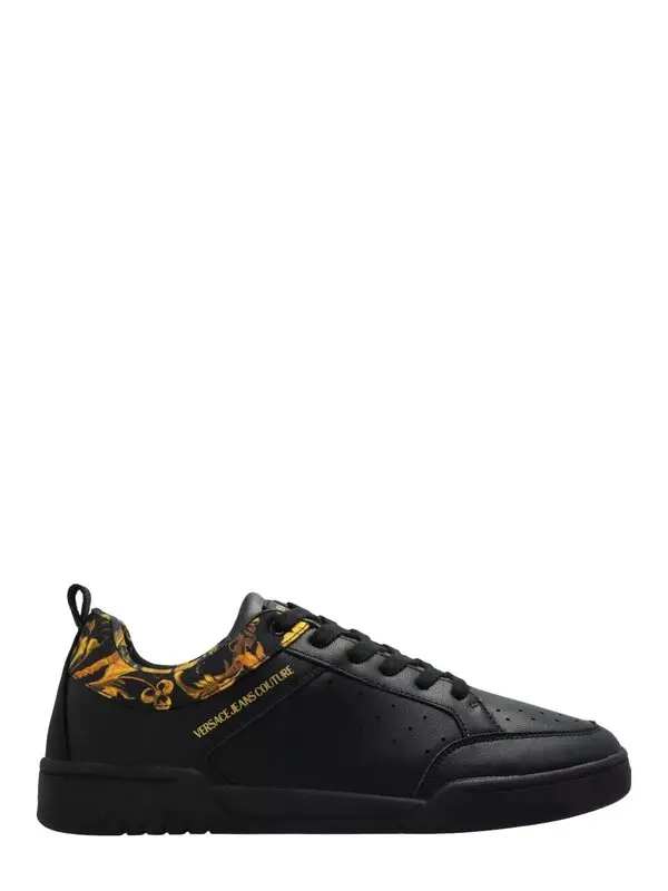 Versace Barocco-print Sneakers - Black