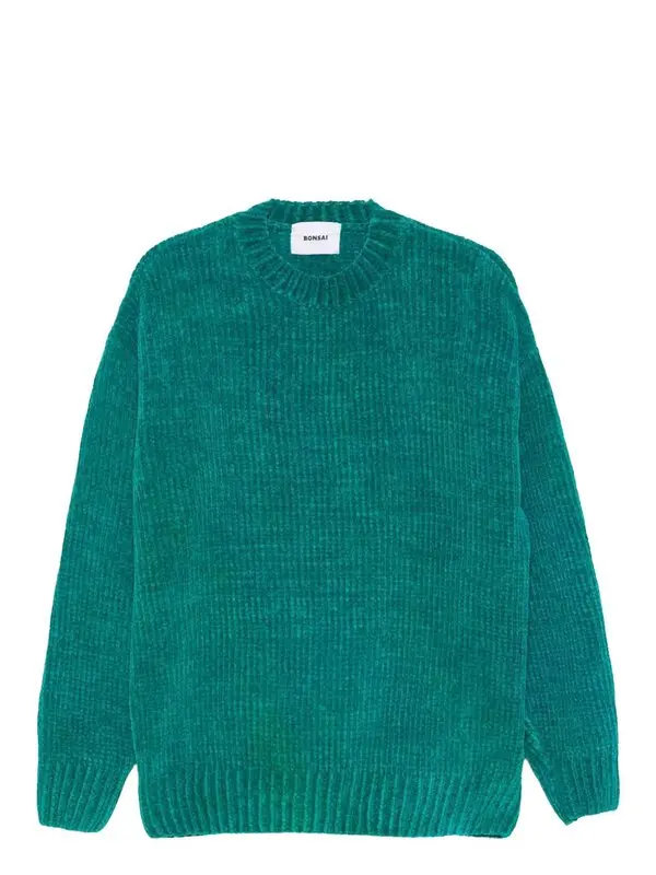 BONSAI Ribbed Turtleneck Sweater - Green