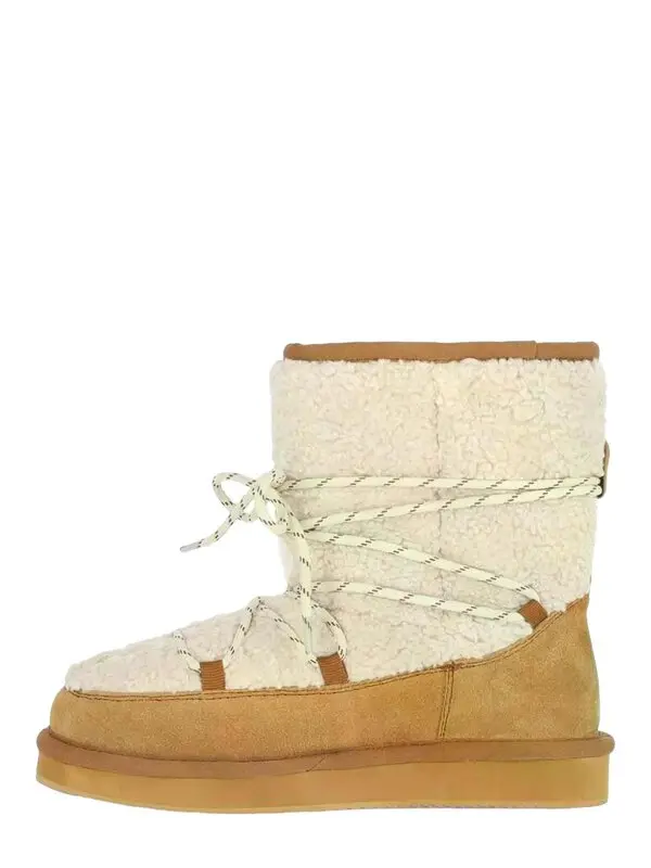 MEXX Lace-up Shearling Boots - Neutrals