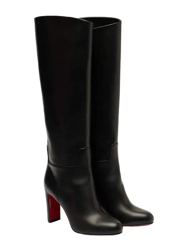 CHRISTIAN LOUBOUTIN Leather Knee-high Boots - Black