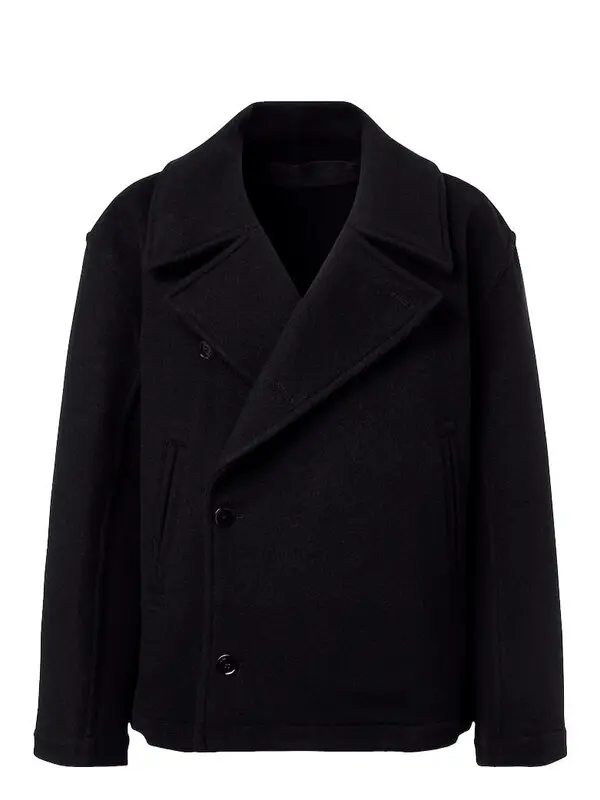 LEMAIRE Wool Pea Coat - Black