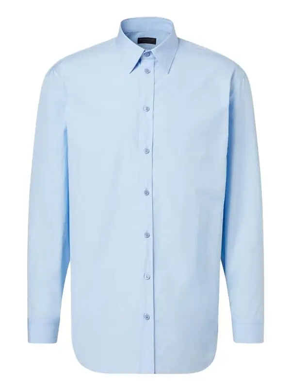 Balenciaga Cotton Poplin Shirt - Blue
