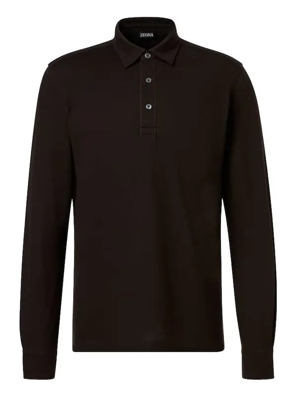 Zegna Cotton Polo Shirt - Brown