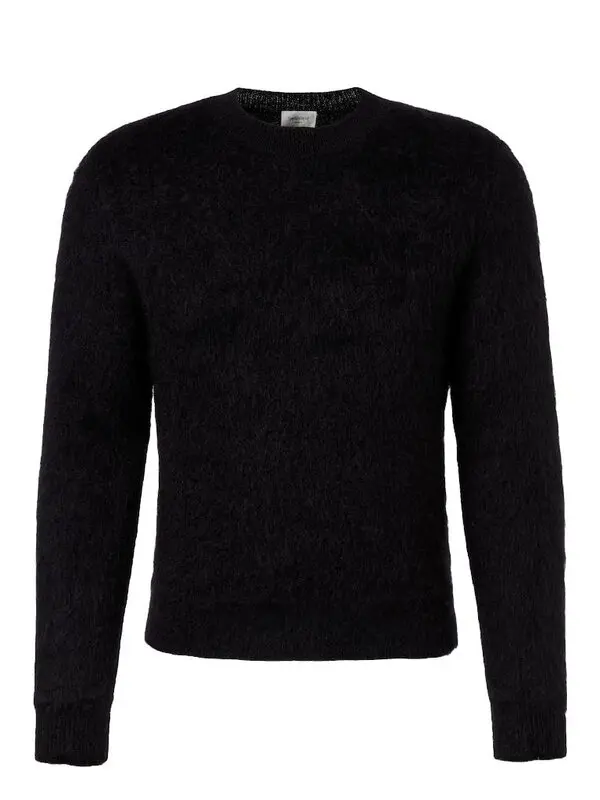 Saint Laurent Mohair And Wool-blend Sweater - Black