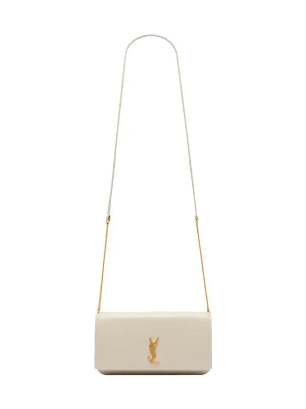 Saint Laurent Cassandre Mini Phone Pouch - White