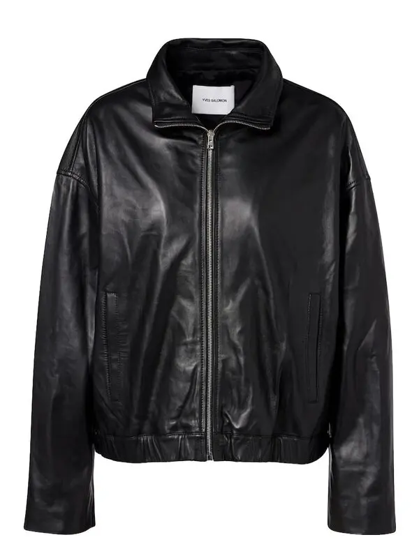 YVES SALOMON Leather Jacket - Black