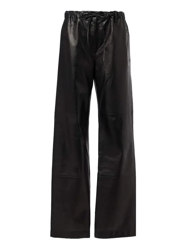 Proenza Schouler White Label Magnus Leather Wide-leg Pants - Black