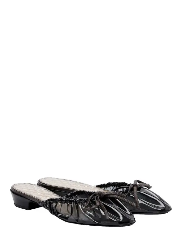 HERBERT LEVINE Rain Check Pvc Mules - Black
