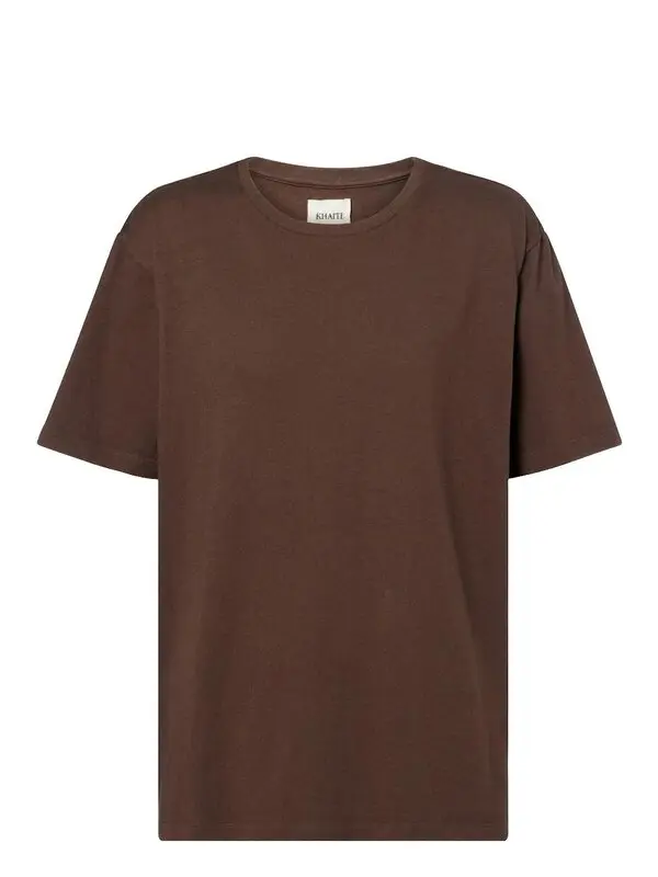 Khaite Mae Cotton Jersey T-shirt - Brown