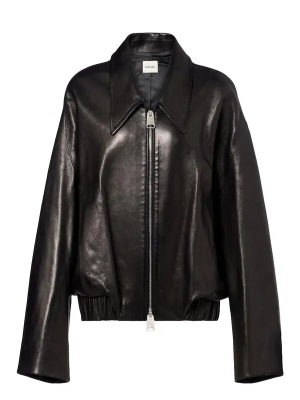 Khaite Odin Leather Jacket - Black