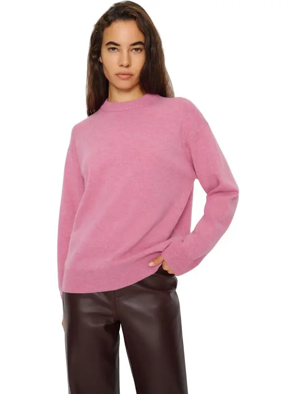 REFORMATION Fabian Crew Sweater - Pink