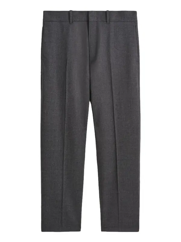Cos Wool Blend Tapered Trousers - Gray