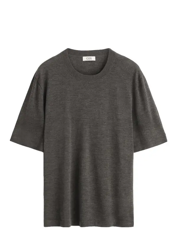 Cos Fine Cashmere T-shirt - Gray