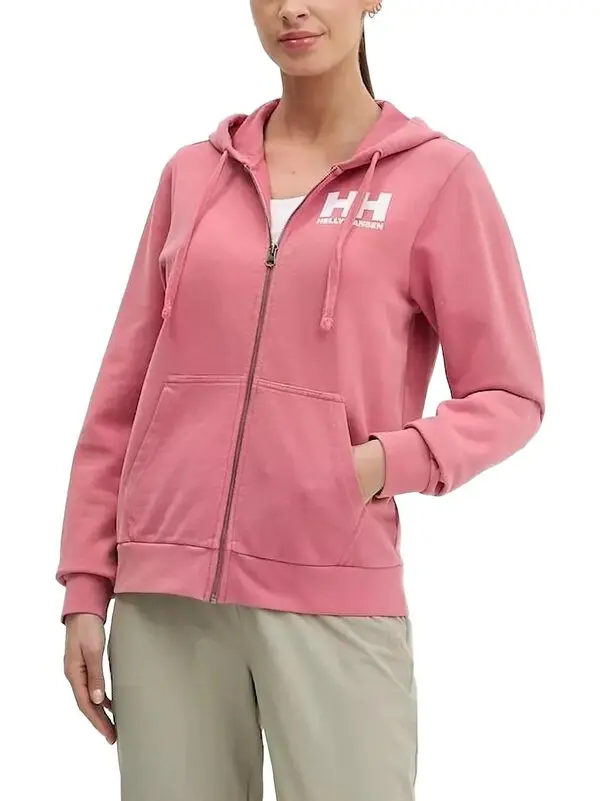 Helly Hansen Logo-detail Zip-up Hoodie - Pink