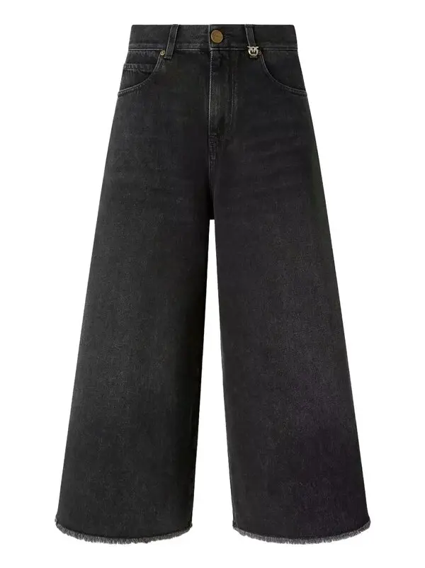 Pinko Frayed-hem Jeans - Black