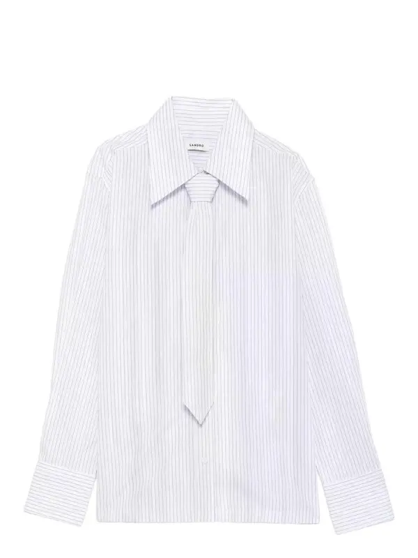 Sandro Striped Button-down Shirt - White