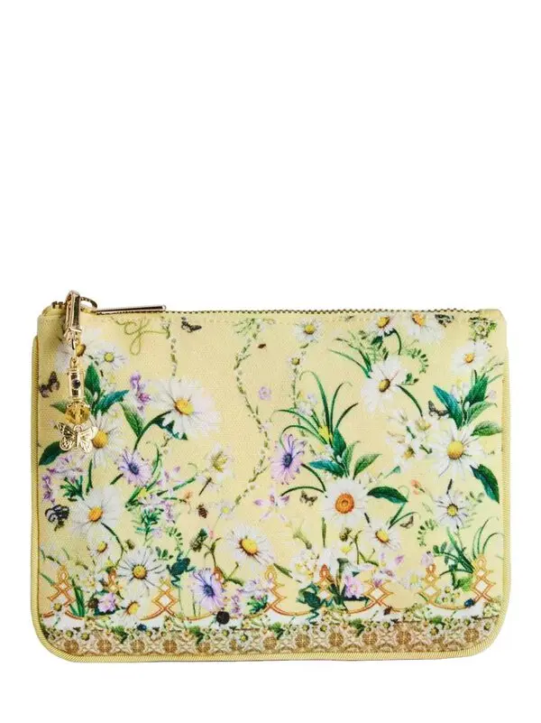 Camilla Daisy Chains Zip Pouch - Yellow
