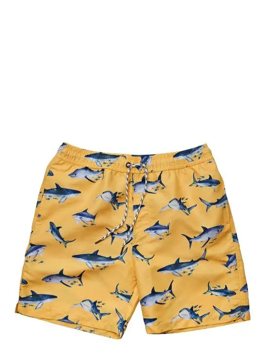 SNAPPER ROCK Printed Swim Shorts - Sunrise Shark