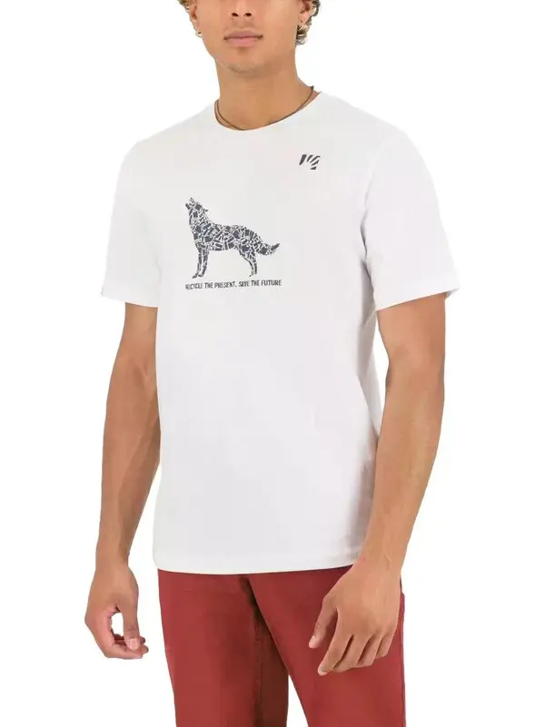 KARPOS Wolf-design T-shirt - White