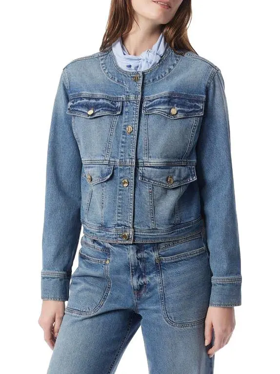 DO BY DEE OCLEPPO Amy Collarless Denim Jacket - Blue Beam