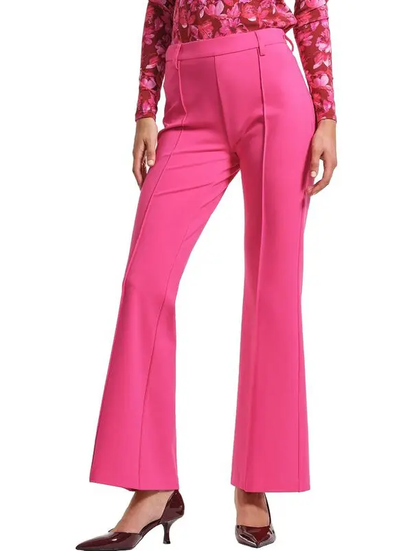 ISAAC MIZRAHI NEW YORK Flare Ponte Pants - Fuchsia