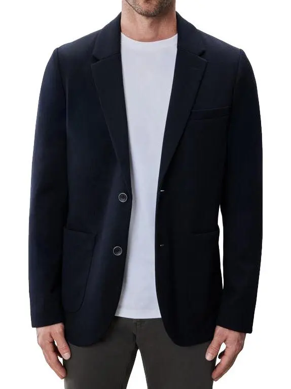 Robert Barakett Heathered Knit Sport Coat - Navy