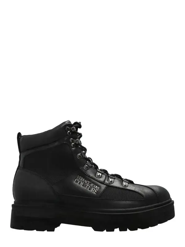 Versace Lace-up Hiking Boots - 899 Black