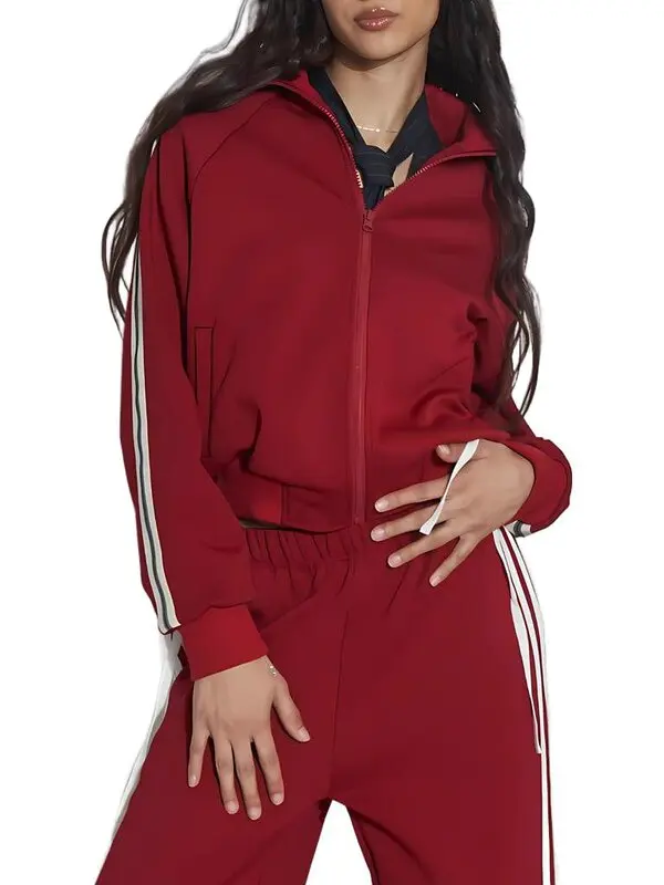 FIND ME NOW Ponte Track Jacket - Deep Red