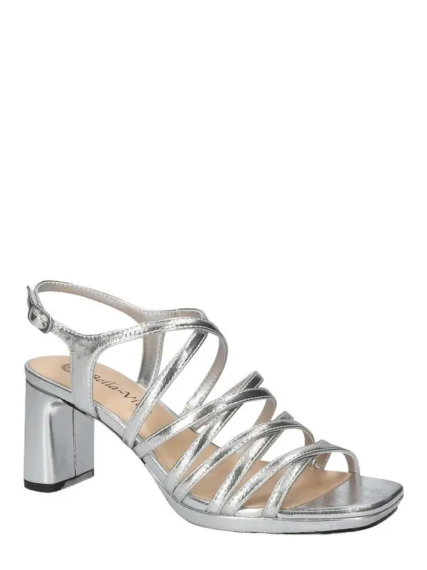 BELLA VITA Slingback Sandal - Silver Metallic