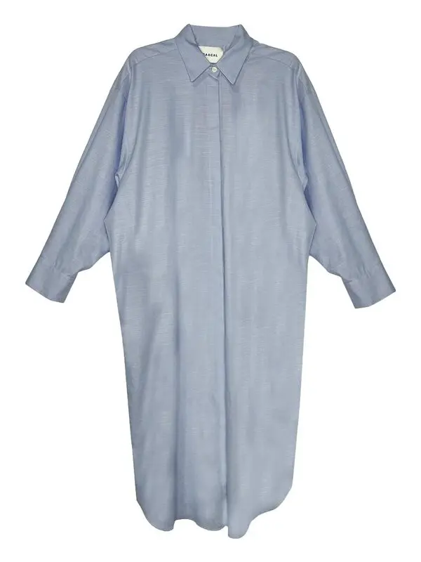 Baacal Mia Oversized Shirt Dress - Light Blue