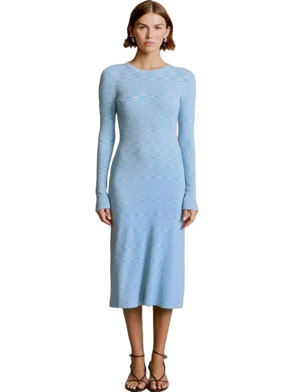 AMUR Myella Knit Midi Dress - Arctic Breeze