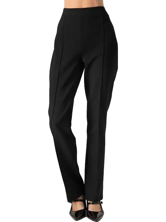 IVONNE Straight Leg Trousers - Black