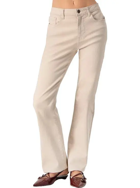 IVONNE Straight Leg Chinos - Beige